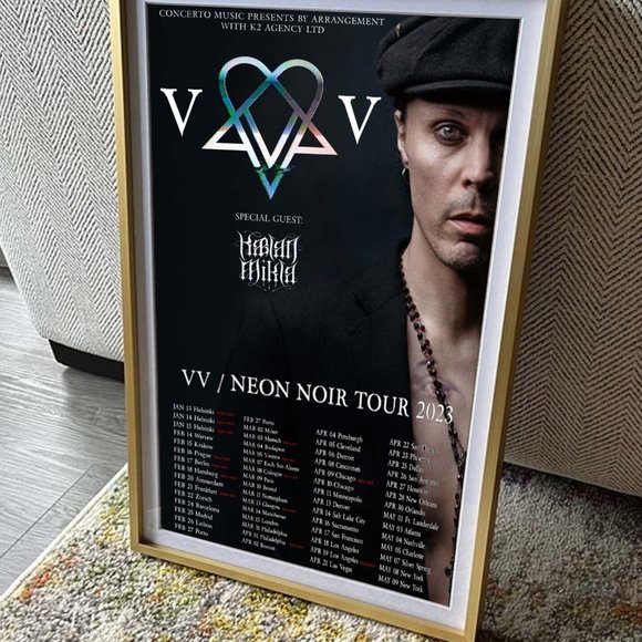 Art | Ville Valo 223 Neon Noir Tour Poster Unframed | Poshmark